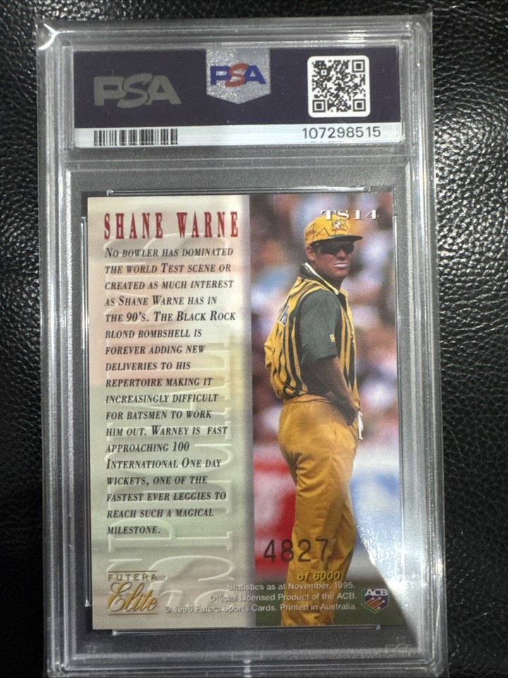 Shane Warne TS14 THE SPECIALISTS - 1996 Futera Cricket Card PSA 10 | eBay