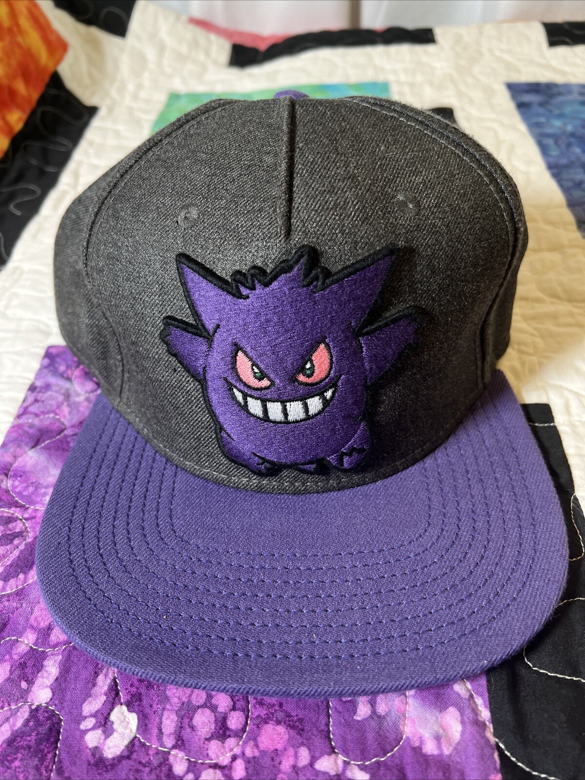 Pokemon Hat Men Gengar Snapback Nintendo Embroidered Baseball Hat ...