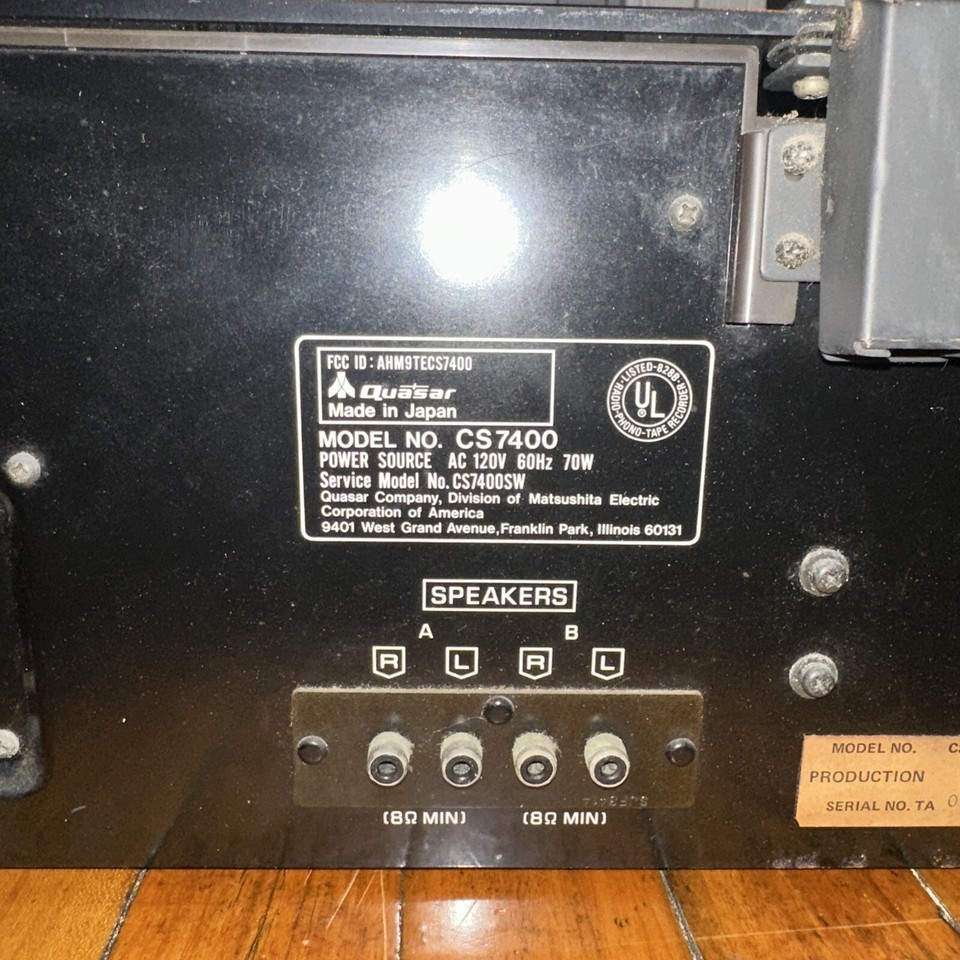 Quasar CS7400 Turntable Cassette AM FM Radio Integrated Audio System | eBay