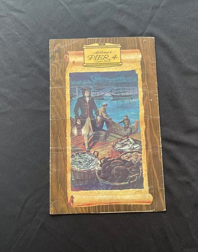 Vintage Menu Anthony's Pier 4 Boston Massachusetts - Whitey Bulger ...