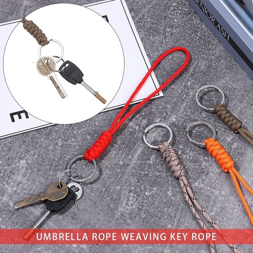 Backpack Parachute Cord Key Ring Paracord Keychain Lanyard Round Buckle ...