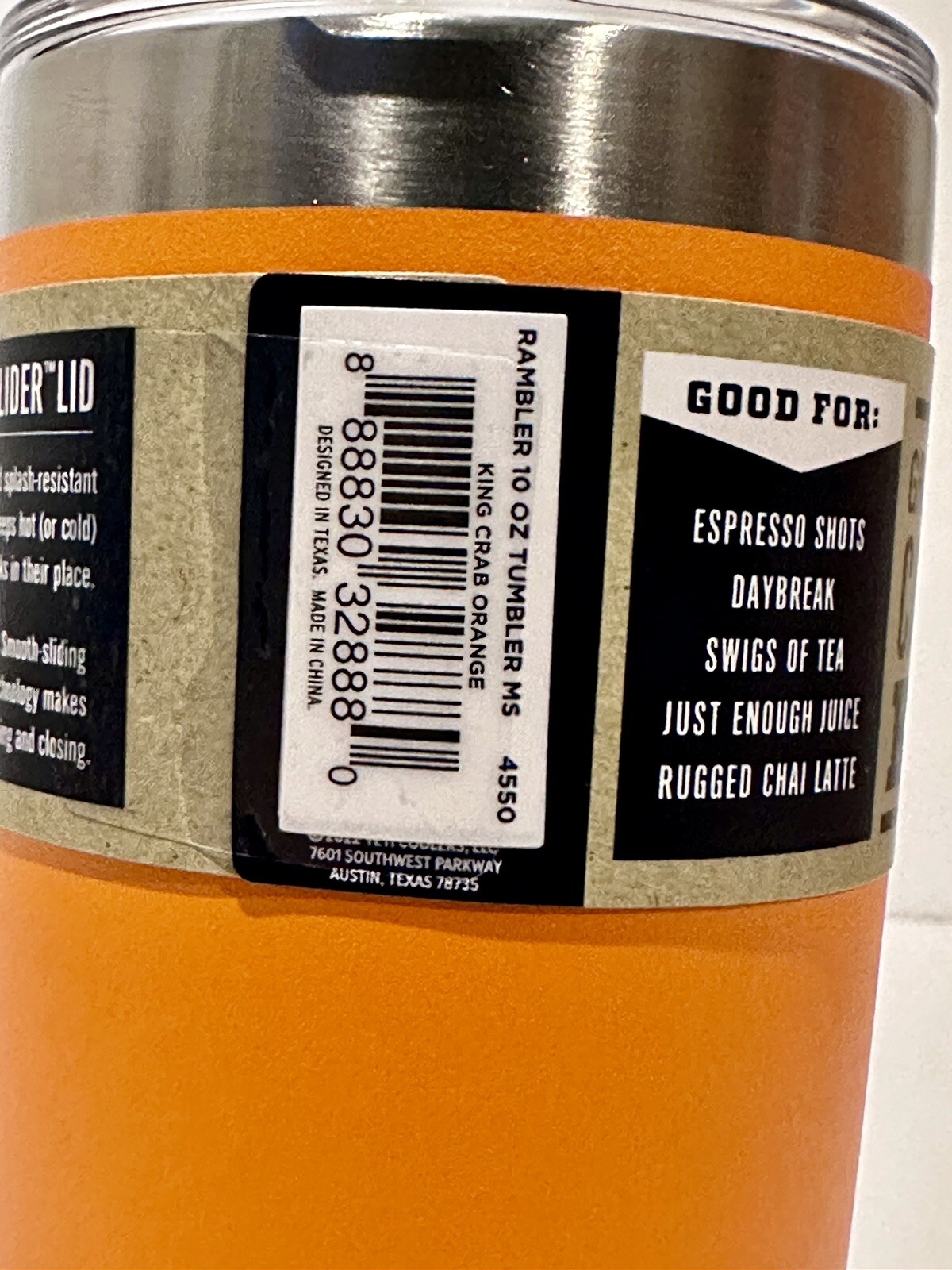 YETI Rambler 10 Oz Tumbler with Magslider Lid King Crab Orange IN HAND ...