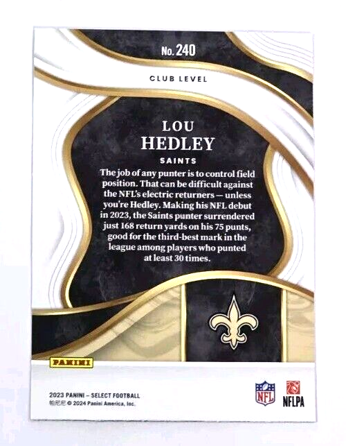 2023 Panini Select Lou Hedley Club Level Rookie #240 | eBay