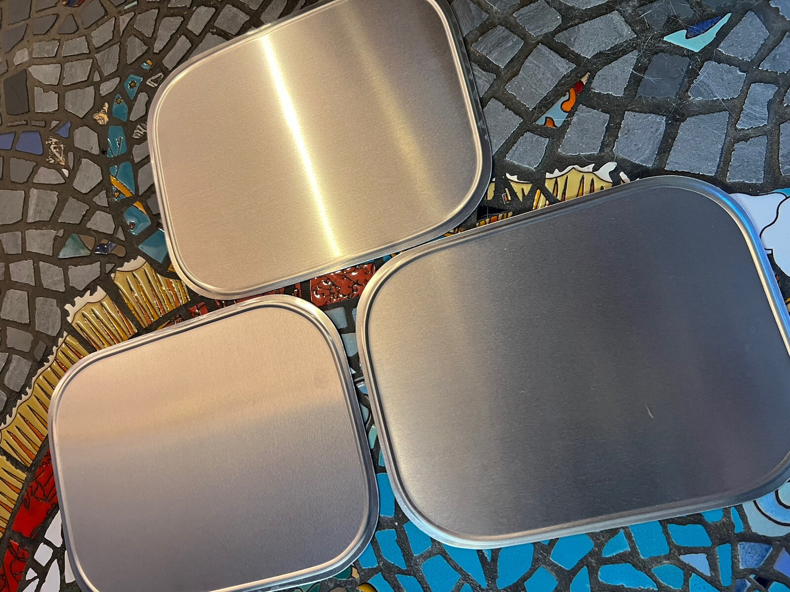 SET OF 3 new tracker Rectangle MC RACING NUMBER PLATES 7”x9”x032"1/8 ...