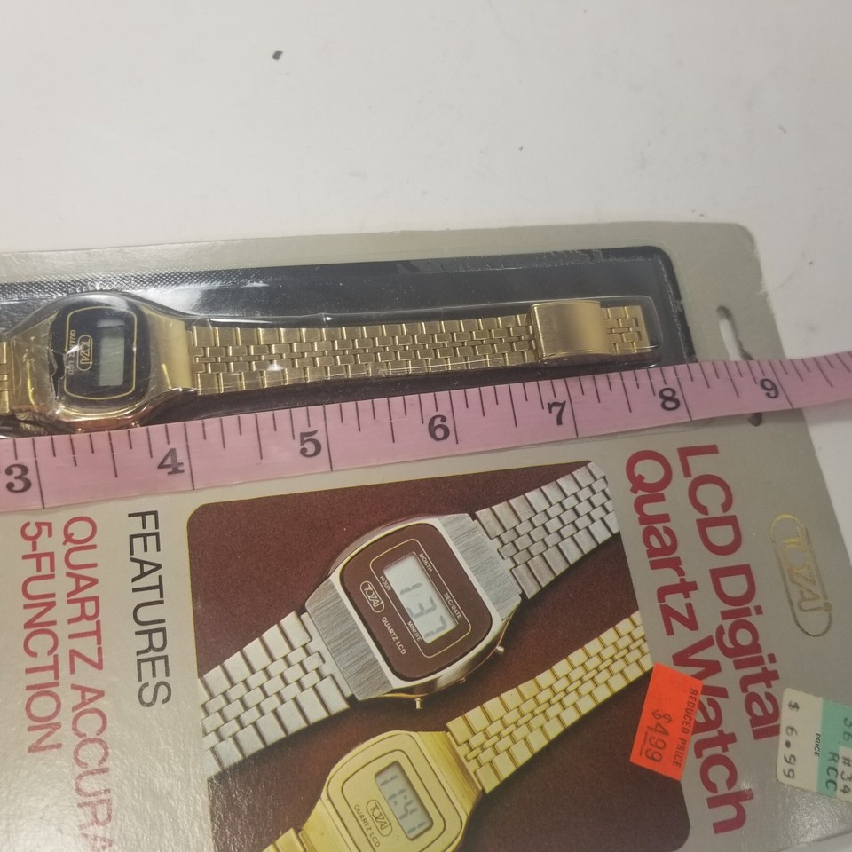 Vtg Men's Tozai LCD Quartz Digital Causal Watch NEW NOS | eBay