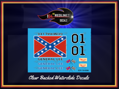 1/18 'General Lee' Decal Set SCR-118-0086 | eBay