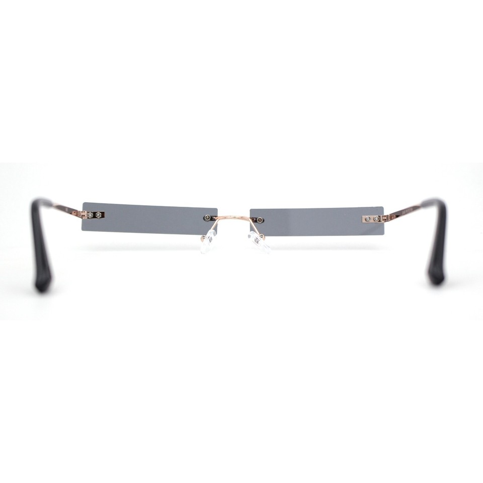Rimless Avant Garde Slit Narrow Lens Pimp Shade Sunglasses | eBay
