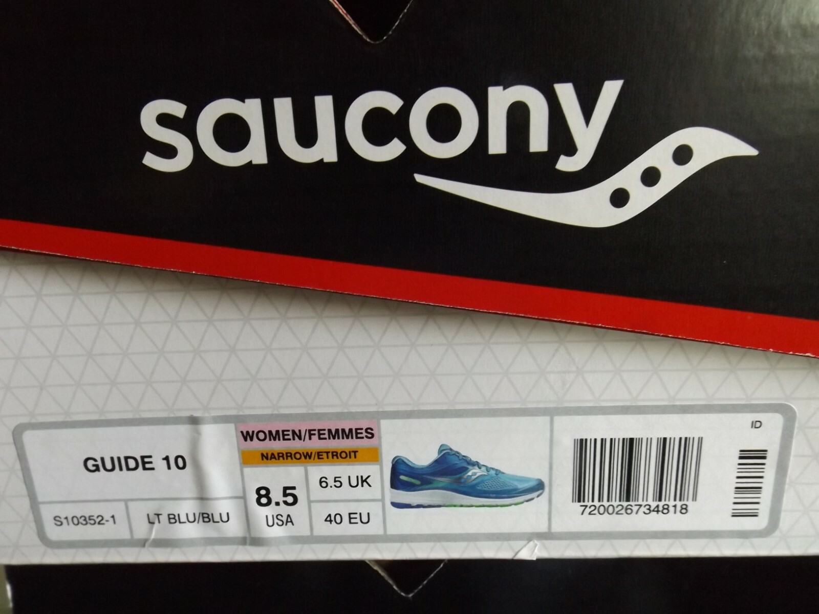 Saucony Guide 10 Women's Width NARROW Running Shoes Light Blue/Blue ...