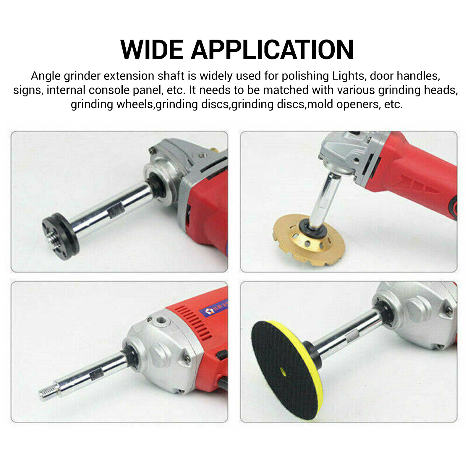 5/8"-11 Angle Grinder Extension Shaft Connecting Rod with Grinder ...