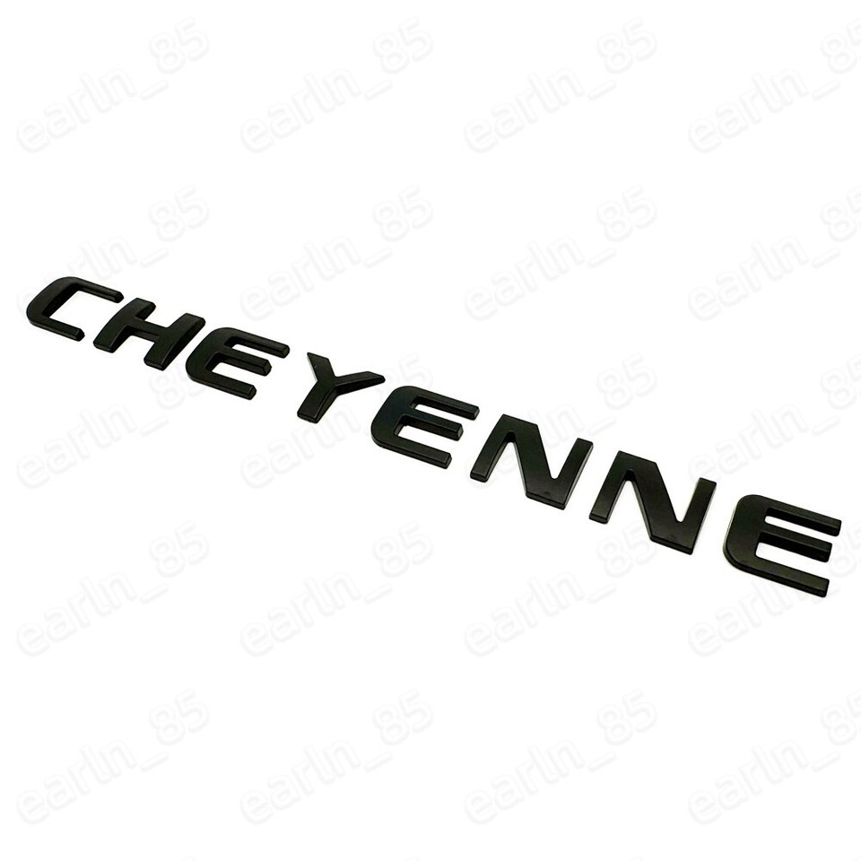 Black Cheyenne Fender Rear Emblem Badge Nameplate Letter Silverado ...