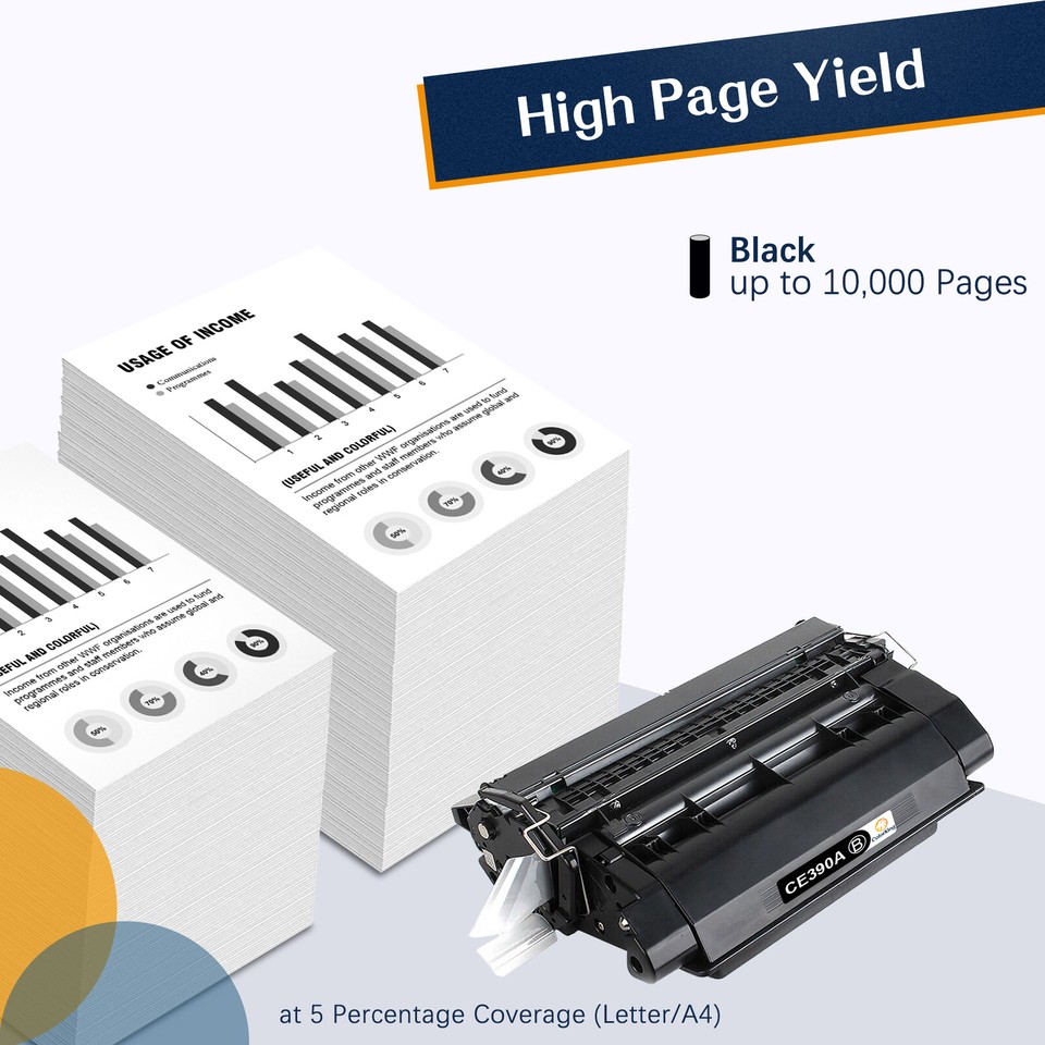 1 Pack CE390A Toner Cartridge compatible for HP Enterprise 600 M601 ...