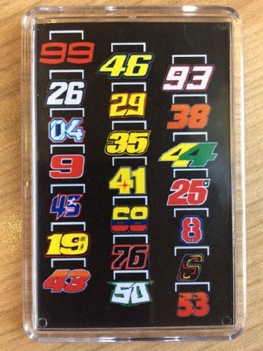 MotoGP Riders Numbers ~ 46 99 26 93 25 29 50 ~ Fridge Magnet / Mini ...