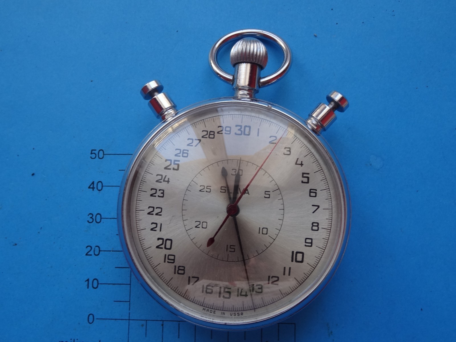 OLD rare vintage Russian stopwatch SLAVA 20 STONE MILITARY - 12 perfect ...