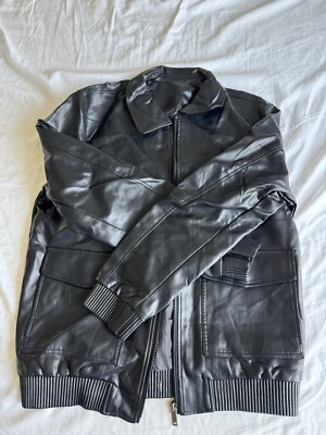 Collezioni Italian leather Bomber Jacket Mens New | eBay
