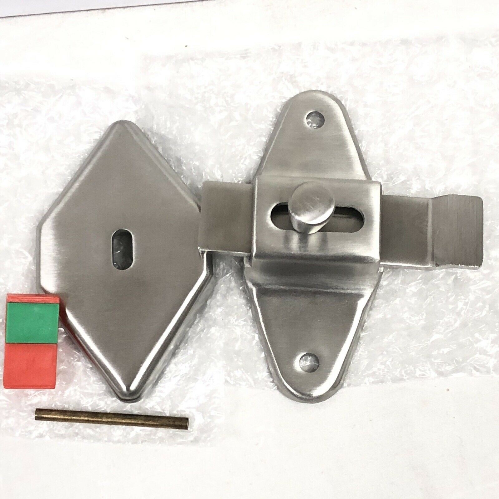50683 Slide Latch w/ Occupied Indicator & Offset New Satin Stainless ...