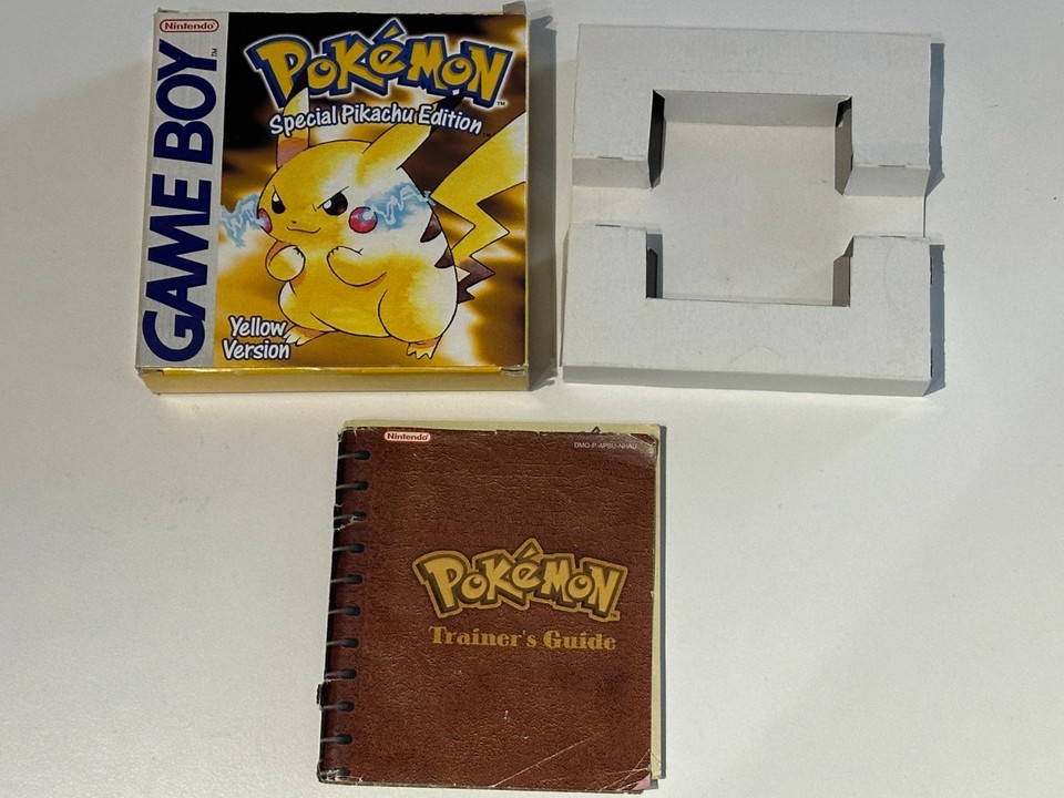 Original Nintendo Game Boy Pokemon Yellow, Blue & Red Boxes, manual ...