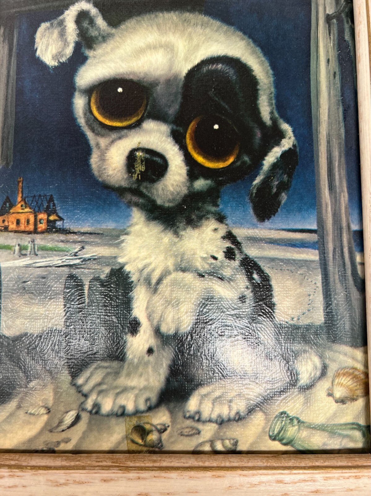 Vintage Mid Century “Pity Puppy” By Gig, Sad Big Eyed Dog Print Wood Frame | eBay