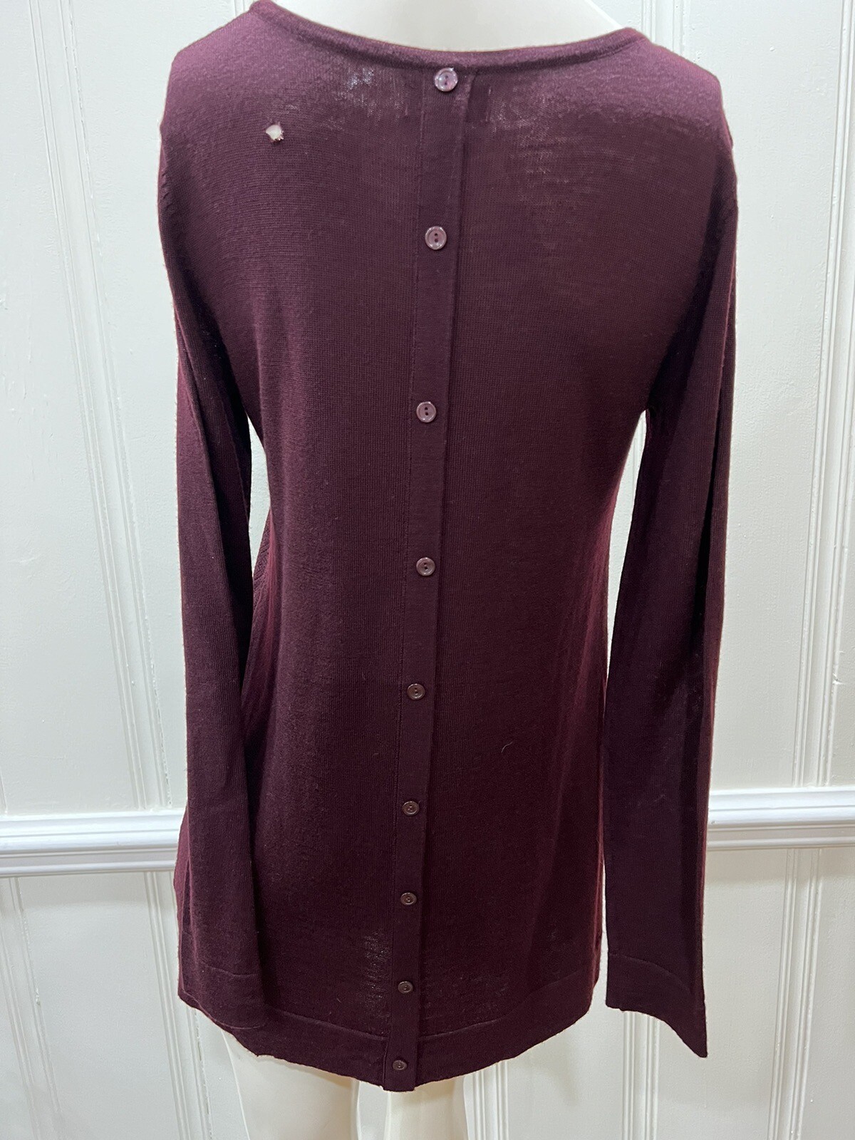 Kenar Women's Size Small 100% Extra Fine Merino Wool Sweater Button ...