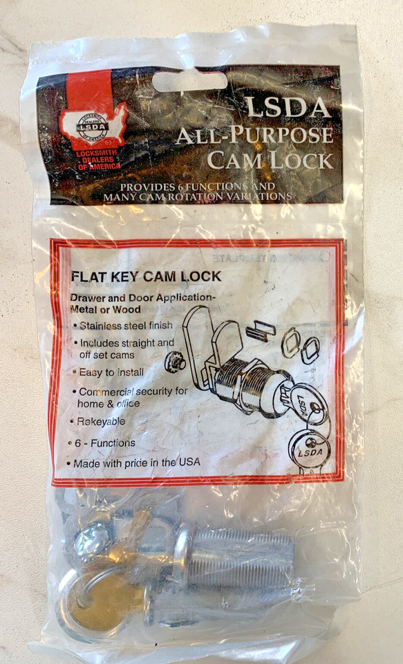 LSDA All Purpose Flat Key Cam Lock With 2 Keys CL118 KD | eBay