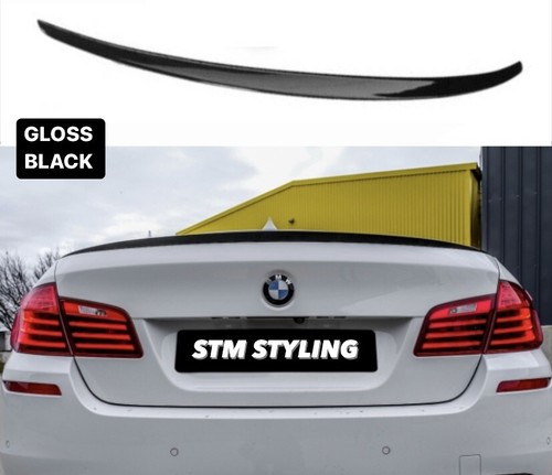 BMW 5 SERIES F10 REAR BOOT SPOILER TRUNK M-LIP SPORT GLOSS BLACK ABS ...