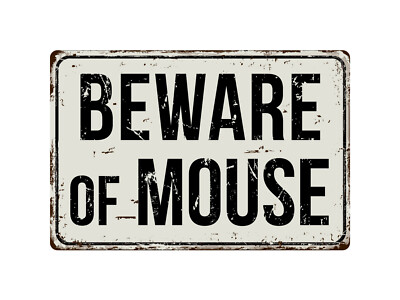 404VS Beware Of Mouse 8 "x 12" Vintage Aluminum Retro Metal Sign | eBay