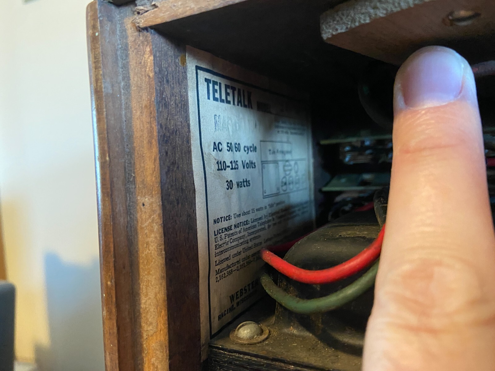 Vintage 1947 Webster Electric 6F6 Tube Intercom Amplifier Guitar Amp ...