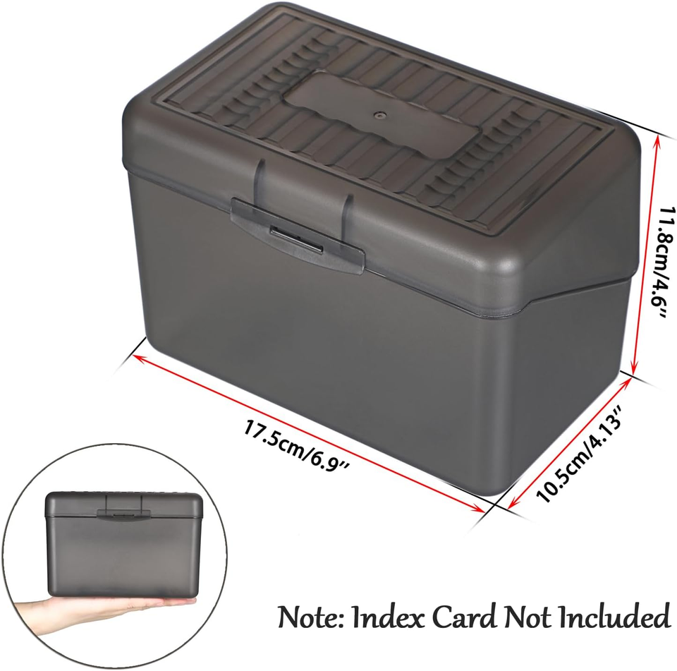 1 Pack 4 X 6 Inch Index Card Box-Index Card Holder Notecard Box Recipe ...