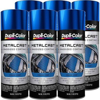 Duplicolor Paint MC201 (6-Pack), Metalcast Paint, Blue Anodized, 11 oz ...
