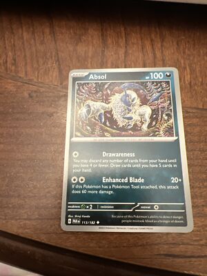 POKEMON Trading Card Absol Basic HP100 113/182 2023 | eBay