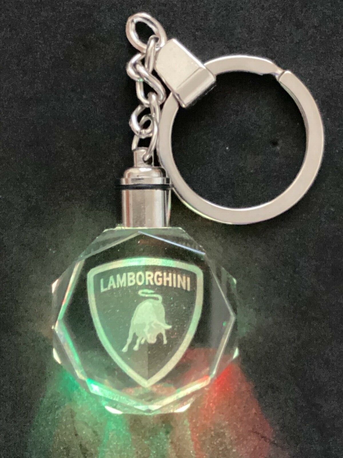 LED Crystal Glass With Lamborghini Logo Keychain Key RingNo-2 | eBay