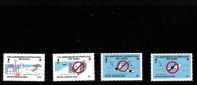 BVI 1988 - International Red Cross - Set of 4 Stamps - Scott #613-6 ...