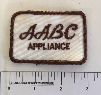 Vtg Crusty Back Advertising Patch - AABC APPLIANCE Possibly Houston ...