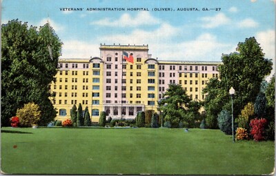 Augusta Georgia GA Veterans Administration Hospital Oliver 1940s Linen ...
