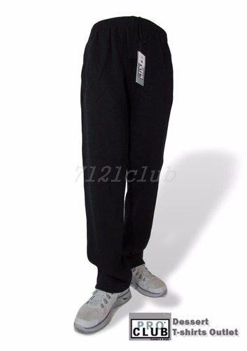 PRO CLUB Men's Sweatpants Fleece Jogger Pants Standard Fit Open Bottom ...