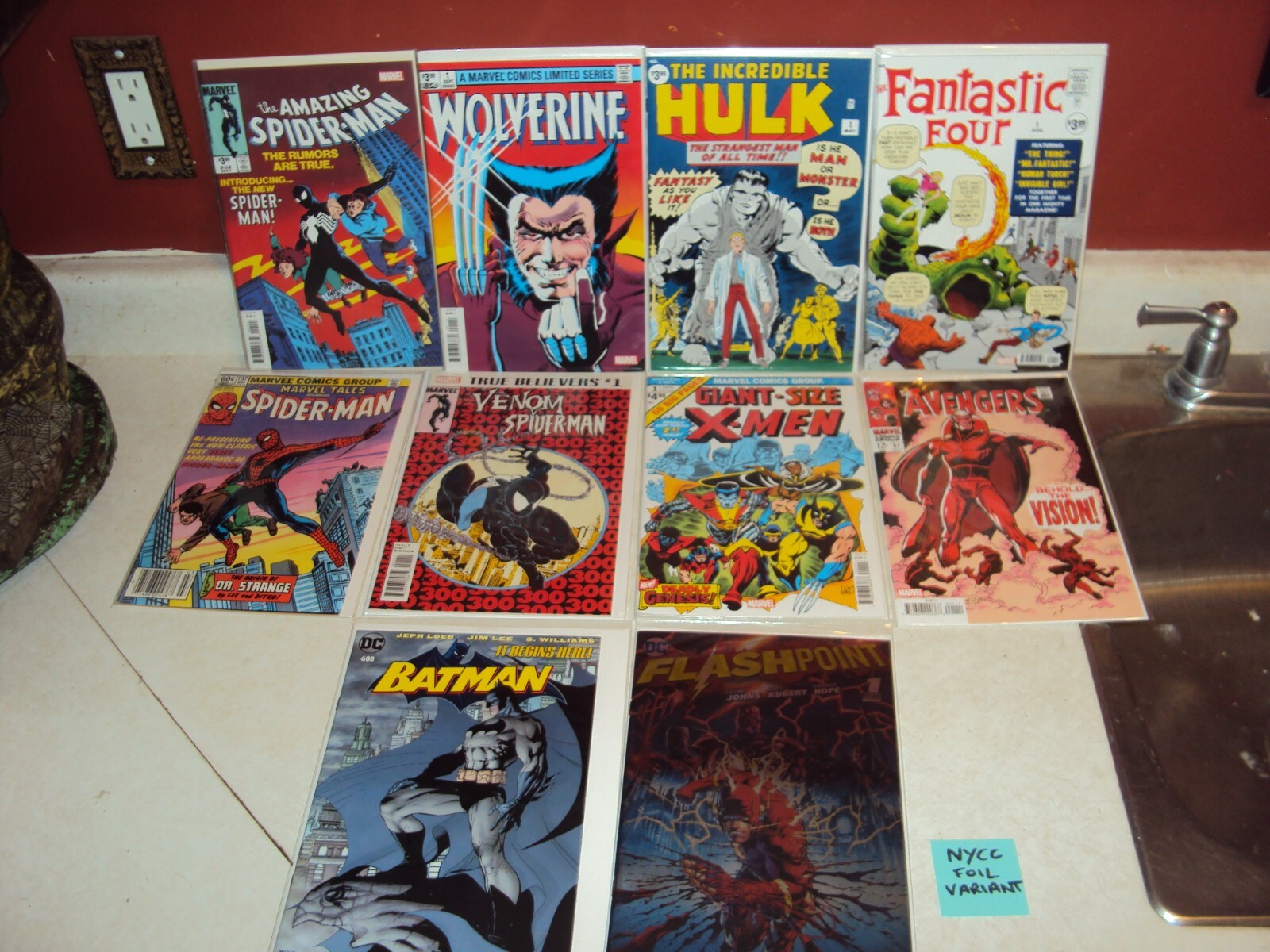 MARVEL DC COMICS SPIDER MAN HULK WOLVERINE X-MEN FACSIMILE REPRINT LOT ...