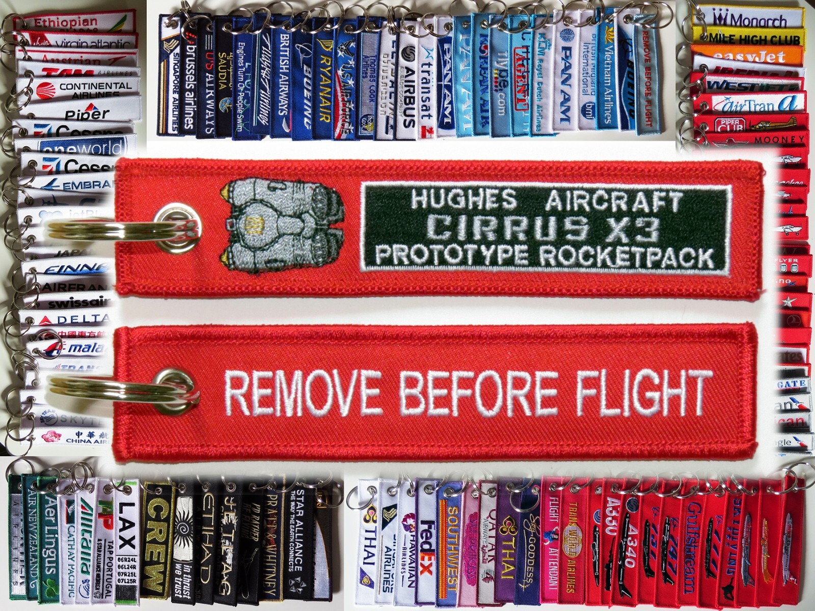 Keyring Hughes Aircraft CIRRUS X3 Rocketpack tag keychain | eBay