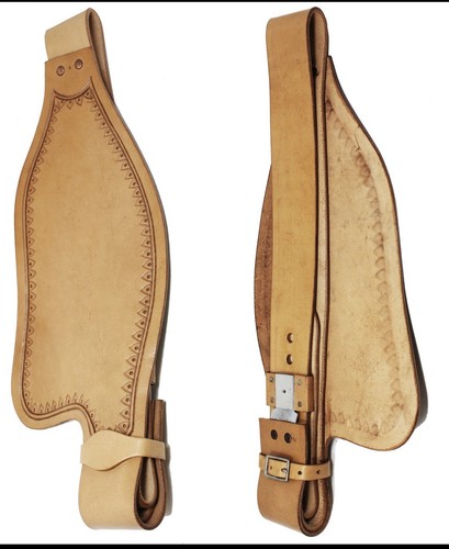 Western Leather Tooled Shaped Full Size Fender for Western Saddle | eBay