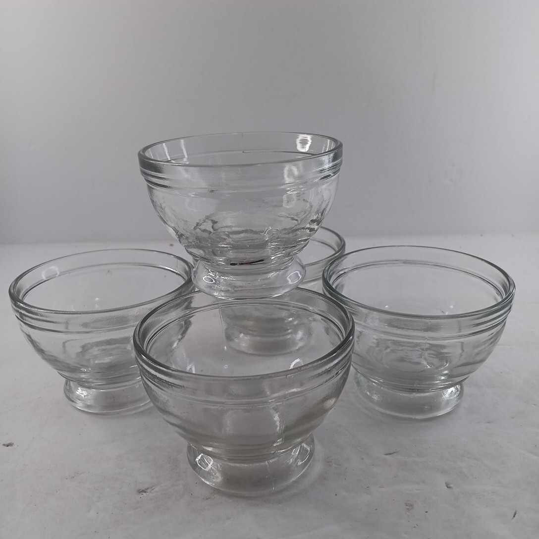 Set of 5 Heisey Glass Saturn Pattern Horizontal Footed Condiment ...