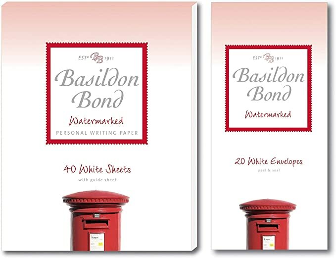 Basildon Bond Paper Writing Set Includes Writing Pad & Envelopes ...