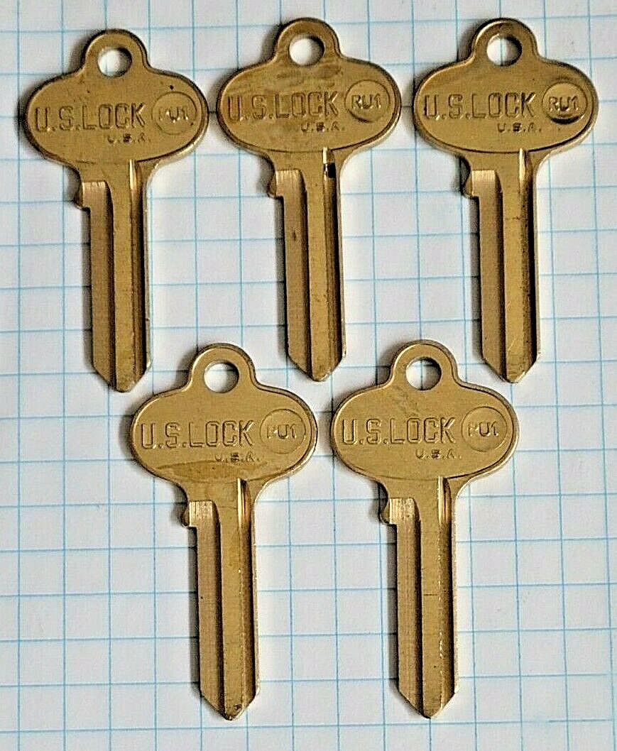Lot of 5 US Lock RU1 Key Blanks fits Russwin 5-pin RU1 1011 Locksmith ...