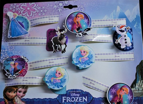 8 X DISNEY FROZEN ANNA-ELSA POM POM GIFT TAGS - CHRISTMAS = BIRTHDAY ...