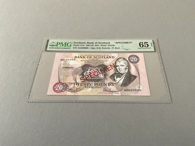 Scotland 20 Pounds P-118s 'Specimen' 1993 PMG 65 EPQ | eBay Australia