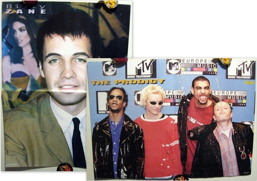 Billy Zane / The Prodigy band Keith Flint two-sided magazine poster A3 ...