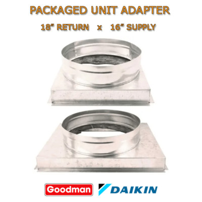 Square to Round Adapters for Goodman Package Unit ONLY * PCH-3 ...