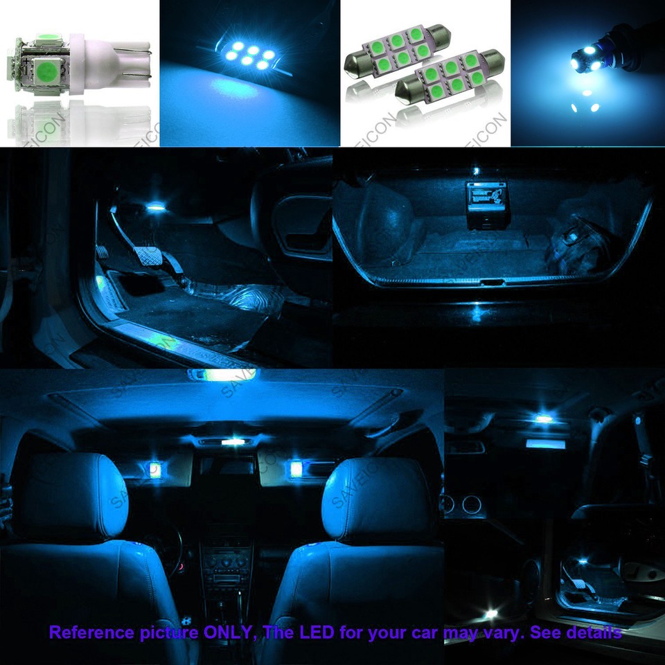 8 x ICE BLUE LED Interior Lights Package For 2005 - 2007 Scion TC + PRY ...