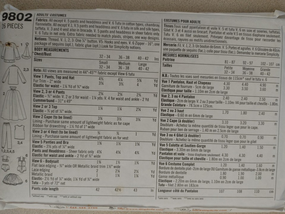 Simplicity Costume Pattern 9802 Adult Santa Dracula Vampire Cape ...