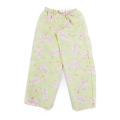2003 Barbie 3 Fashion Gift Pack Green Barbie Logo Pajama Pants PJs ...