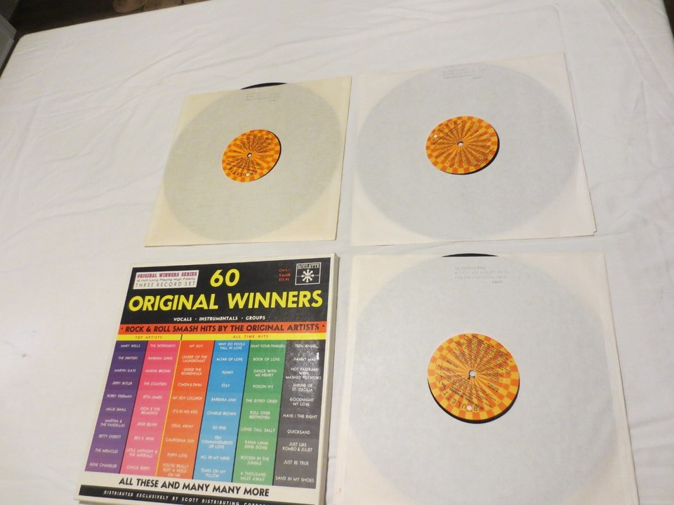 RARE Vtg Original Winner Series 60 Rock-N-Roll Hits 3 Record Set in ...