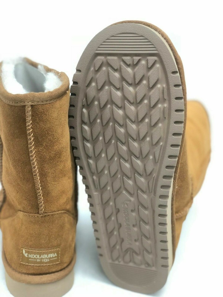 Koolaburra by UGG Women's Koola Short Chestnut Rabbit Boots Sheepskin ...