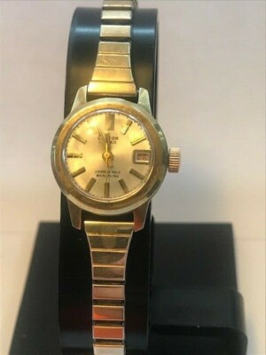 Clinton 17 Jewels Unbreakable Mainspring Gold Plated Women Watch ...